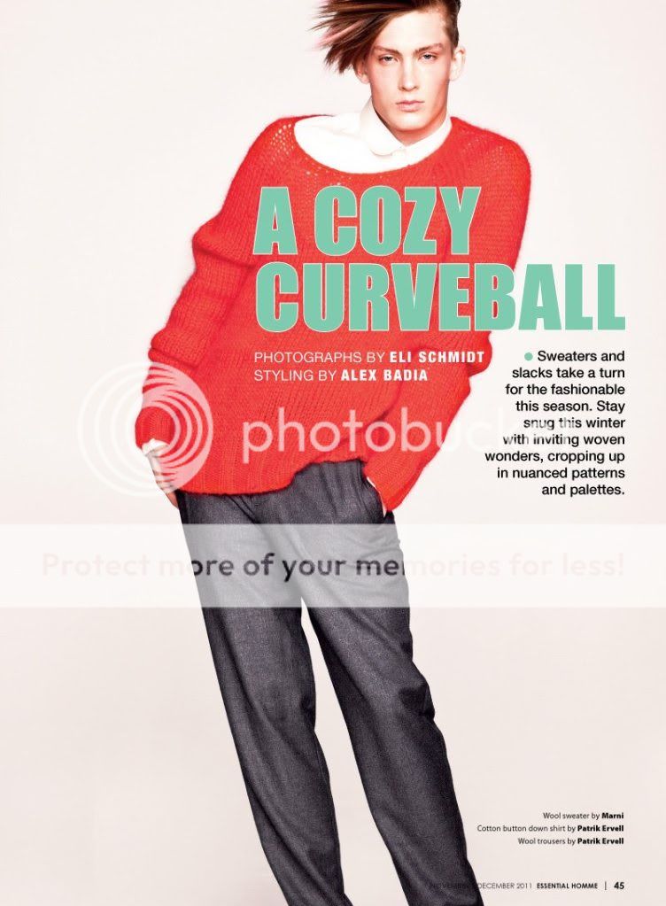 Essential Homme // Eli Schmidt / A cozy curveball: eau_de_mode ...