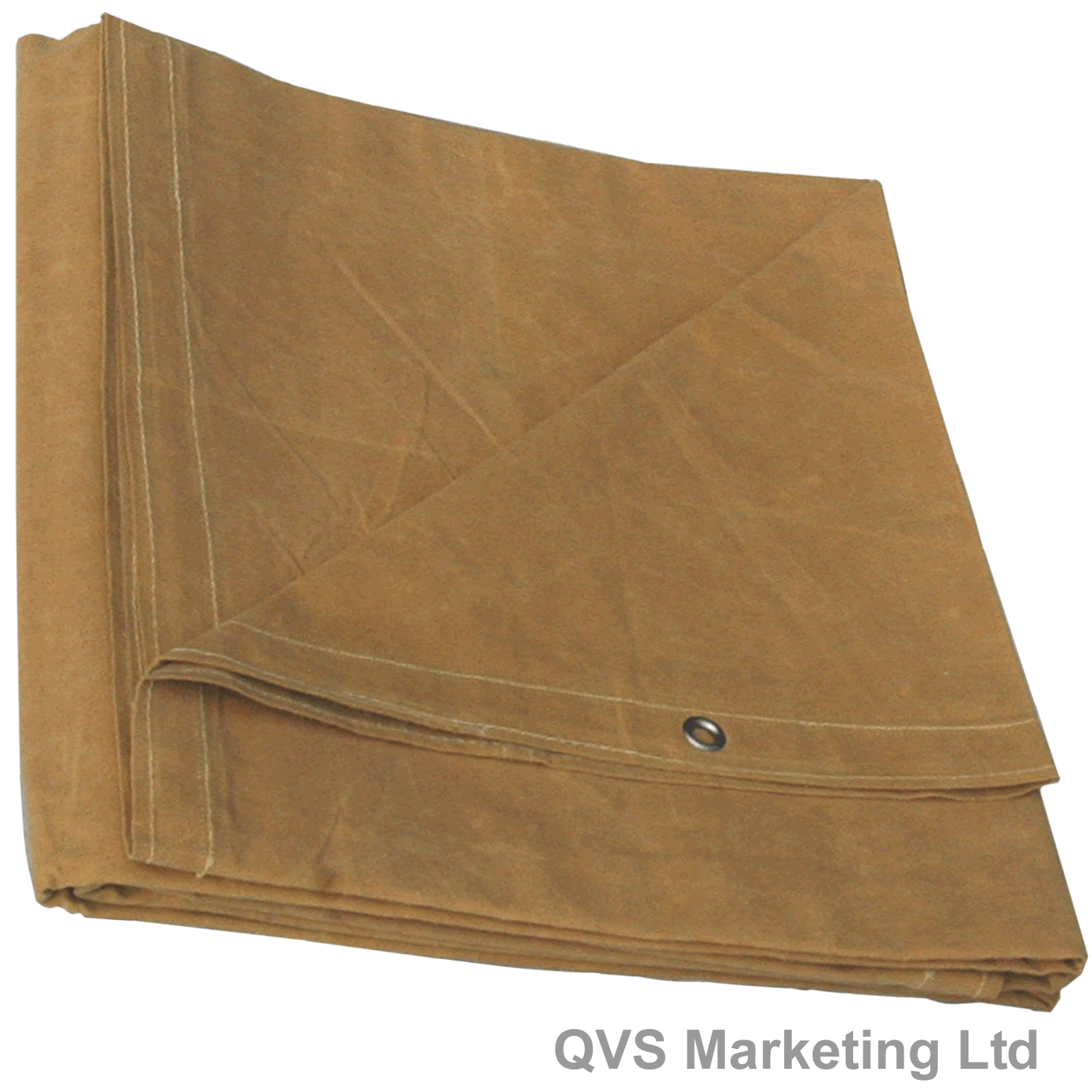 4FT x 6FT HEAVY DUTY TAN CANVAS TARPAULIN Car/Roof/Trailer Tarp with ...